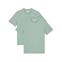 wat? Apparel T-Shirt 2er Multipack Bio Basic T-Shirt Aloe in Aloe | Gr.: 48