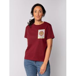 wat? Apparel T-Shirt Tarot The Pizza in Weinrot | Gr.: 44
