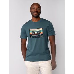 wat? Apparel T-Shirt Retro Kassette in Petrol | Gr.: 56