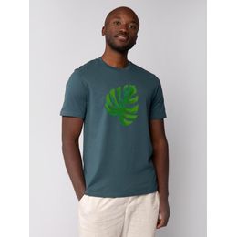 wat? Apparel T-Shirt Monstera 2.0 in Petrol | Gr.: 48
