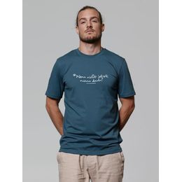 wat? Apparel T-Shirt Wenn nicht jetzt wann dann in Petrol | Gr.: 52