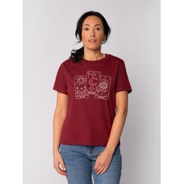 wat? Apparel T-Shirt Tarot Set in Weinrot | Gr.: 36