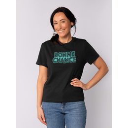 wat? Apparel T-Shirt Bonne Chance in Schwarz | Gr.: 42