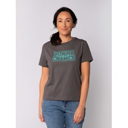 wat? Apparel T-Shirt Bonne Chance in Grau | Gr.: 38