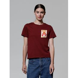 wat? Apparel T-Shirt Tarot The Coffee in Weinrot | Gr.: 36