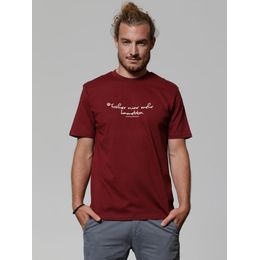 wat? Apparel T-Shirt Fr&uuml;her war mehr Lametta in Weinrot | Gr.: 48