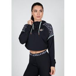 Gorilla Wear Crop-Top-Hoodie - Zion - Schwarz | Gr.: XL