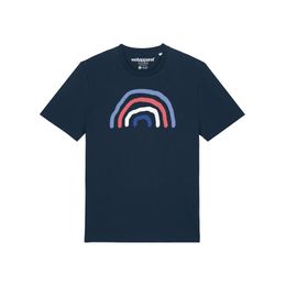 wat? Apparel T-Shirt Regenbogen in Dunkelblau | Gr.: 50