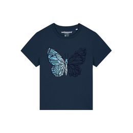wat? Apparel T-Shirt Crystal Butterfly in Dunkelblau | Gr.: 38