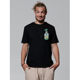 wat? Apparel T-Shirt Holiday in a bottle in Schwarz | Gr.: 60