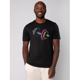 wat? Apparel T-Shirt 80s Hantel in Schwarz | Gr.: 50