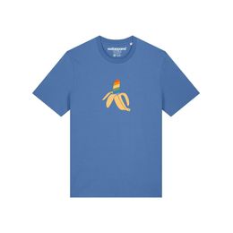 wat? Apparel T-Shirt Rainbow Banana in Bright Blue | Gr.: 52