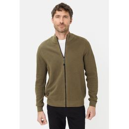 Camel Active Strickjacke mit Stehkragen in Olivgr&uuml;n | Gr.: XL