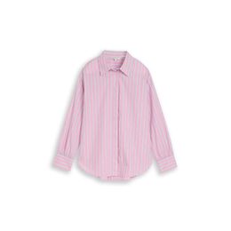 Tom Tailor Denim Oversize Hemdbluse mit Streifenmuster in Pink Blue White Stripe | Gr.: XL