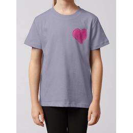wat? Apparel T-Shirt Pink Heart in Lavender | Gr.: 134-146