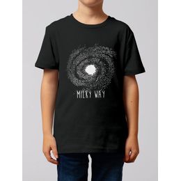 wat? Apparel T-Shirt Milky way in Schwarz | Gr.: 134-146