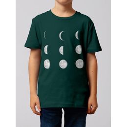 wat? Apparel T-Shirt Moonphases in Dunkelgr&uuml;n | Gr.: 134-146