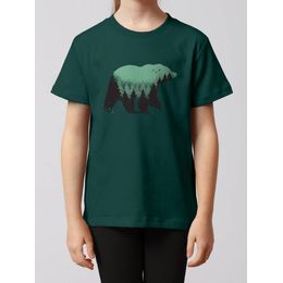 wat? Apparel T-Shirt Waldb&auml;r in Dunkelgr&uuml;n | Gr.: 98/104