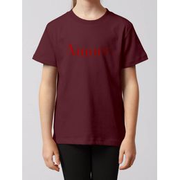wat? Apparel T-Shirt Amore in Weinrot | Gr.: 98/104