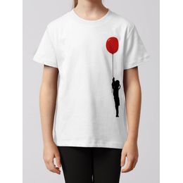 wat? Apparel T-Shirt M&auml;dchen mit Luftballon in Wei&szlig; | Gr.: 122/128