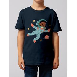 wat? Apparel T-Shirt Astronaut Kind in Dunkelblau | Gr.: 134-146