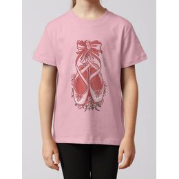 wat? Apparel T-Shirt Ballettschuhe in Rosa | Gr.: 110/116