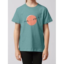 wat? Apparel T-Shirt Countryside 01 in Teal Monstera | Gr.: 122/128