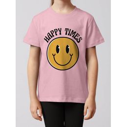 wat? Apparel T-Shirt Happy times in Rosa | Gr.: 134-146
