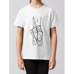 wat? Apparel T-Shirt Ballett Spitze in Wei&szlig; | Gr.: 110/116
