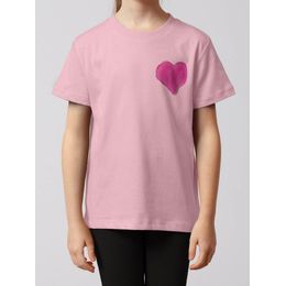 wat? Apparel T-Shirt Pink Heart in Rosa | Gr.: 152-164