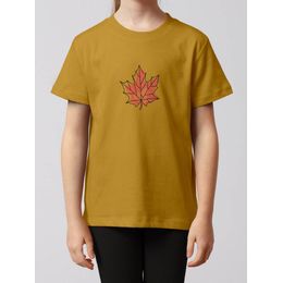wat? Apparel T-Shirt Herbst in Ocker | Gr.: 110/116