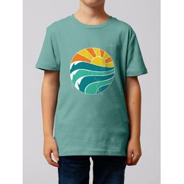 wat? Apparel T-Shirt Summer Sun in Teal Monstera | Gr.: 122/128