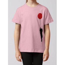 wat? Apparel T-Shirt M&auml;dchen mit Luftballon in Rosa | Gr.: 110/116