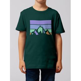 wat? Apparel T-Shirt Retro Landscape in Dunkelgr&uuml;n | Gr.: 98/104