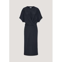 hessnatur Jersey Kleid Midi in marine | Gr.: 36