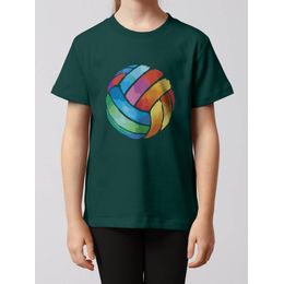wat? Apparel T-Shirt Volleyball in Dunkelgr&uuml;n | Gr.: 134-146