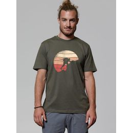 wat? Apparel T-Shirt Mountain Climbing in Khaki | Gr.: 50