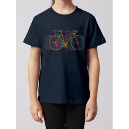 wat? Apparel T-Shirt Fahrr&auml;der in Dunkelblau | Gr.: 110/116