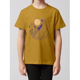 wat? Apparel T-Shirt Geometric Landscape 3 in Ocker | Gr.: 110/116
