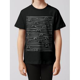 wat? Apparel T-Shirt Doodle Dogs in Schwarz | Gr.: 134-146
