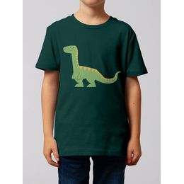 wat? Apparel T-Shirt Baby Dinosaurier in Dunkelgr&uuml;n | Gr.: 122/128
