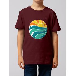 wat? Apparel T-Shirt Summer Sun in Weinrot | Gr.: 122/128