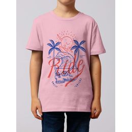 wat? Apparel T-Shirt Ride the waves in Rosa | Gr.: 152-164
