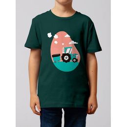 wat? Apparel T-Shirt Traktor in Dunkelgr&uuml;n | Gr.: 122/128