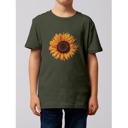 wat? Apparel T-Shirt Sonnenblume in Khaki | Gr.: 152-164