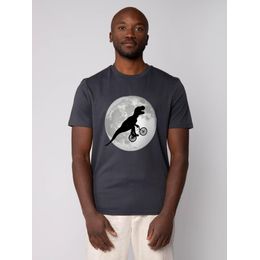 wat? Apparel T-Shirt Flying TRex in India Ink Grey | Gr.: 48