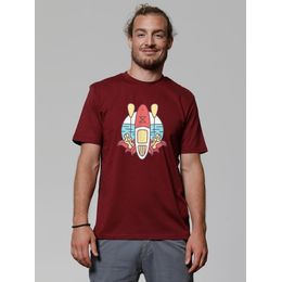wat? Apparel T-Shirt Stand Up Paddleboard SUP in Weinrot | Gr.: 58