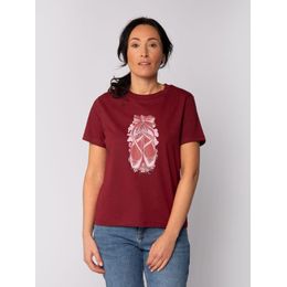wat? Apparel T-Shirt Ballettschuhe in Weinrot | Gr.: 36