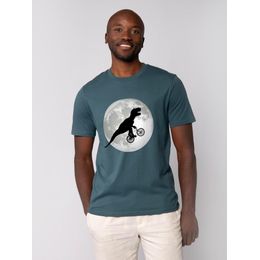 wat? Apparel T-Shirt Flying TRex in Petrol | Gr.: 56