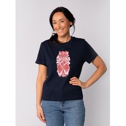 wat? Apparel T-Shirt Ballettschuhe in Dunkelblau | Gr.: 36
